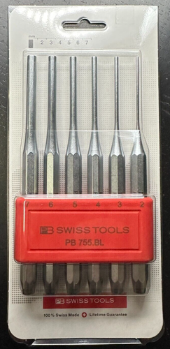 SWISS TOOLS 6pcs Long Pin Punch Set Hand Tools Model No.755BCN | eBay