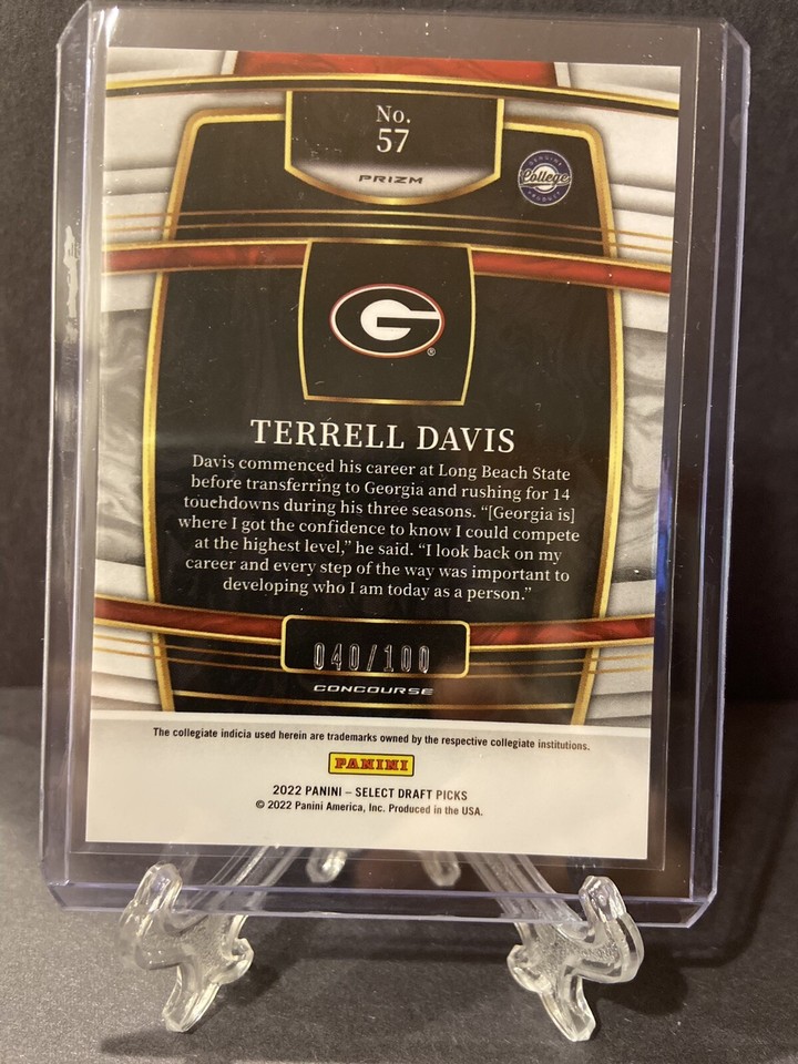 2022 Panani Select DraftPicks Terrell Davis Checkerboard /100 HOF ...