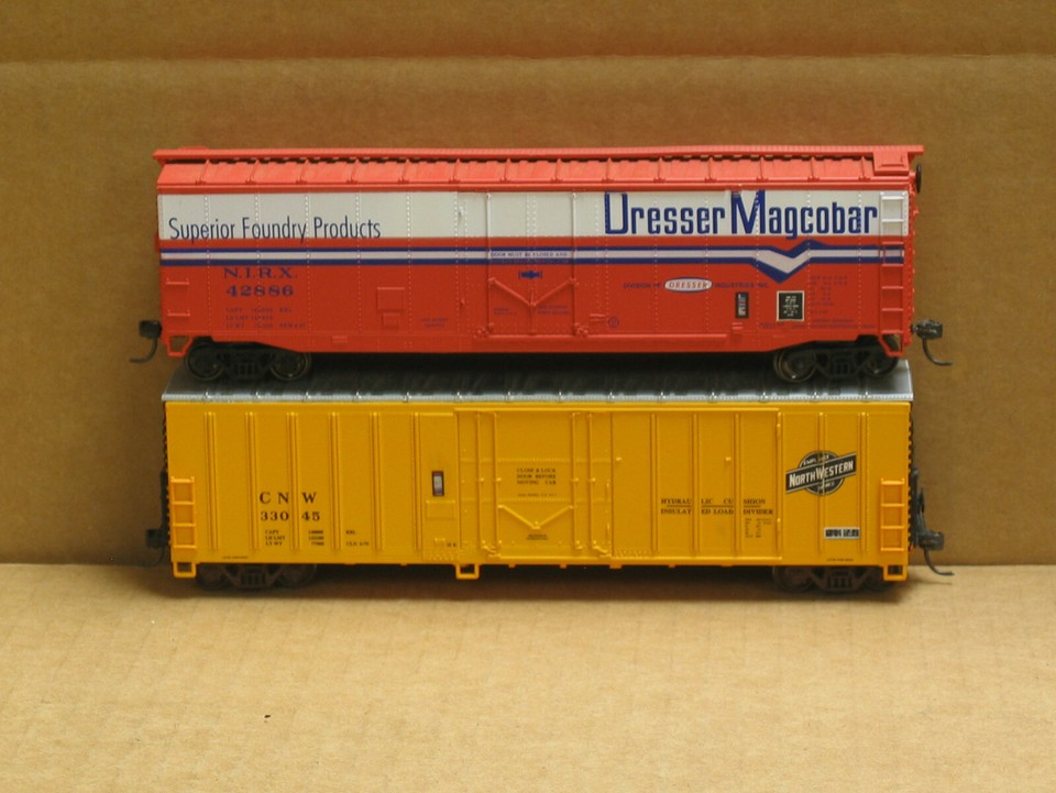 ATHEARN + WALTHERS HO CNW & Dresser Magcobar 50' Plug Door Box Cars | eBay