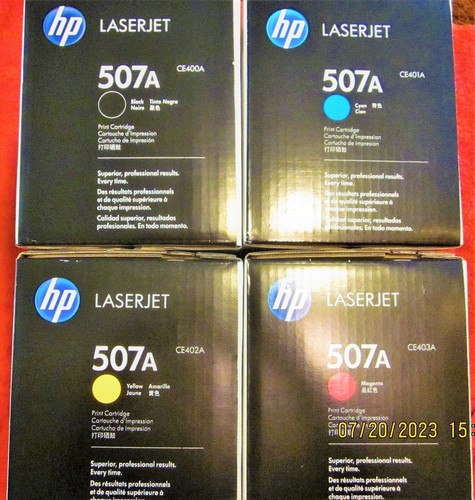 HP LaserJet 507A Full Set - CE400A / CE401A / CE402A/ CE403A - Genuine ...