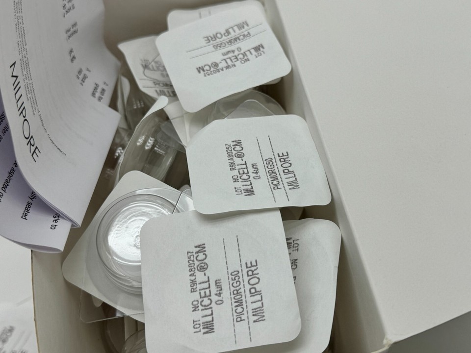 (50) Millipore PICM0RG50 Millicell Standing Cell Culture Inserts 0.4μm ...