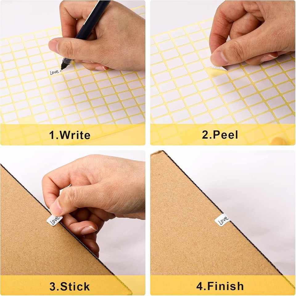 2940 Pcs Matte Small White Labels Stickers Blank Labels Removable Price ...