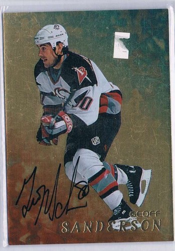 1998-99 Be A Player Autographs Gold #163 Geoff Sanderson NM-MT Auto ...