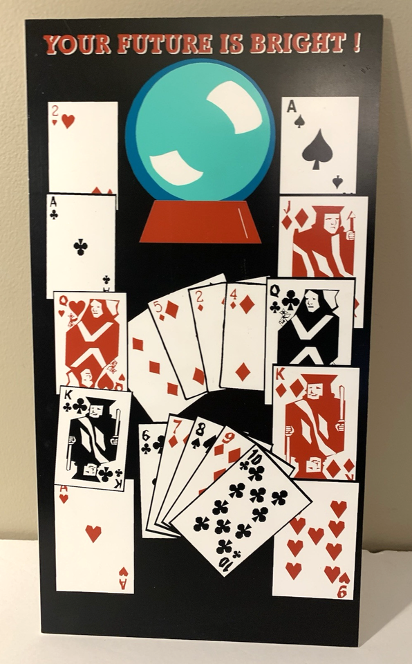 VINTAGE FORTUNE TELLER COIN OP MARQUEE SIGN PANEL COIN OPERATED ARCADE ...