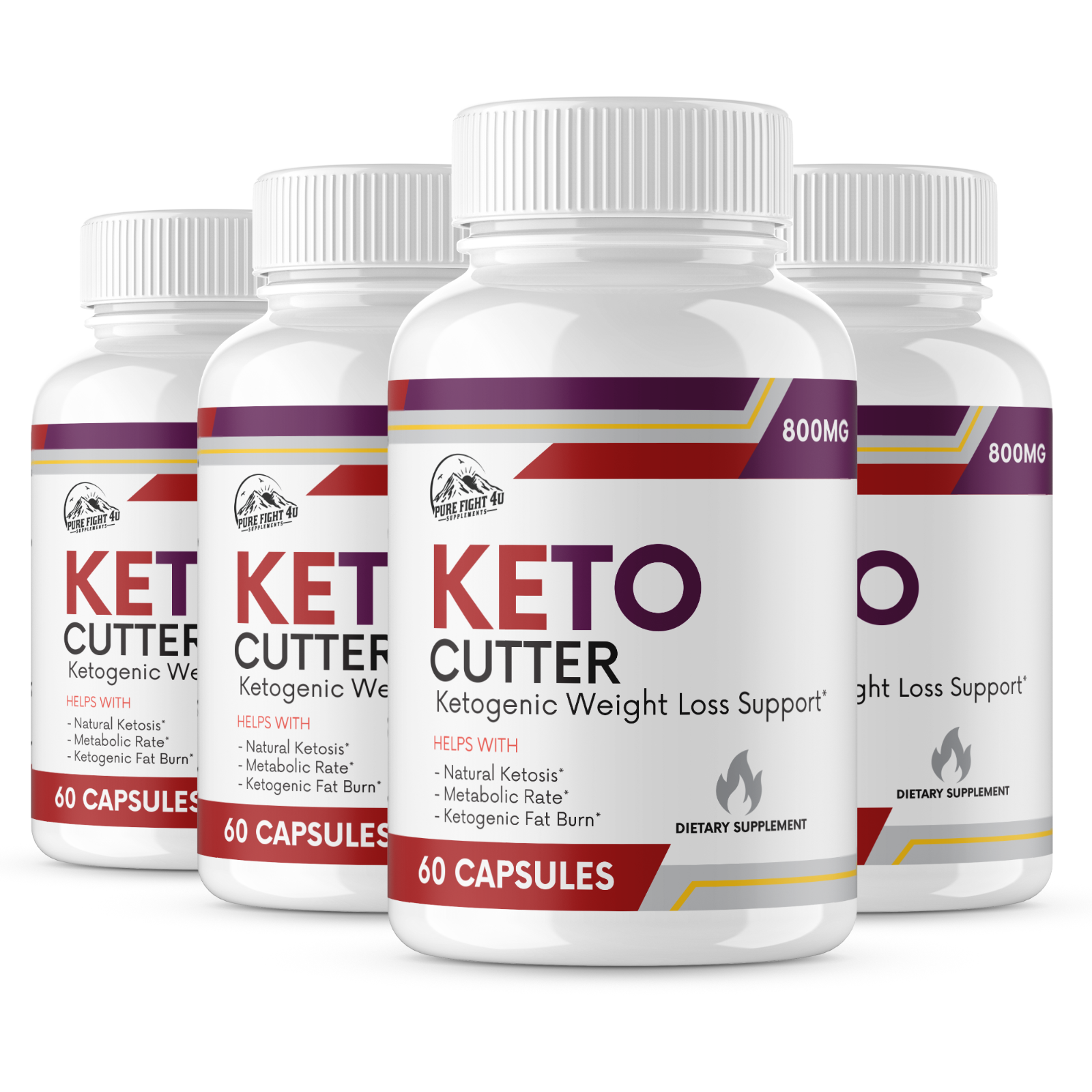 Keto Cutter Ketogenic Weight Loss Support - 4 Bottles 240 Capsules | eBay