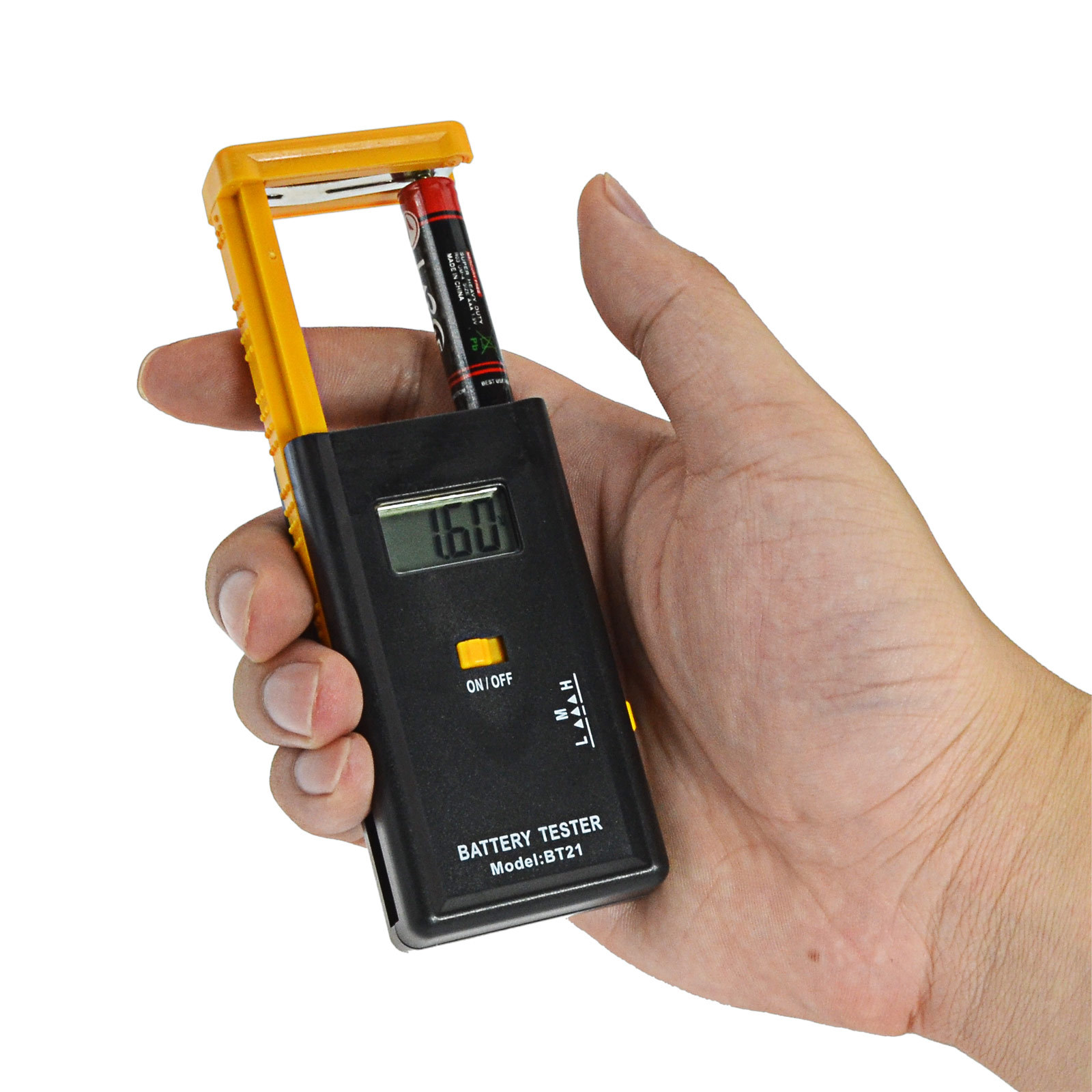 Portable Battery Tester Digital LCD Battery Voltage Meter AA 6F22 ...