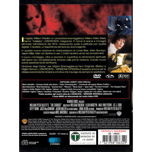 Esorcista (L') (Versione Integrale) Snapper Case DVD NUOVO RARO!! FUORI ...