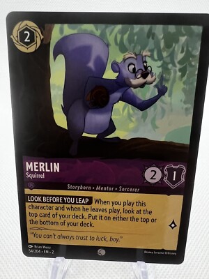 Lorcana Rise of The Floodborn Common Merlin Squirrel 54/204 NON FOIL | eBay