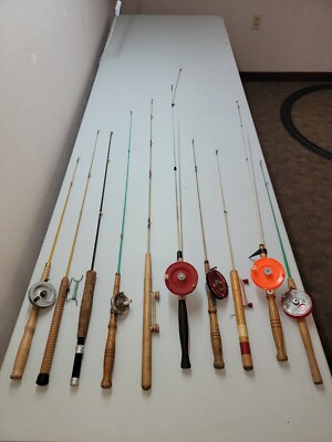 Vintage Ice Fishing Rods And Tip Ups Lot Of 10 | eBay