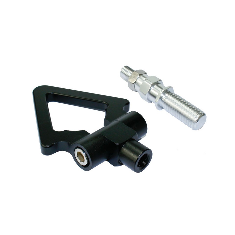 Black Auto Folding Triangle Screw On Front Rear Bumper Tow Hook for ...