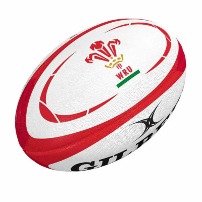 GILBERT wales replica midi (size 2) rugby ball [white/red] | eBay