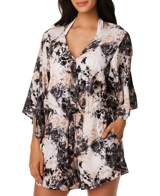 Bar III BLACK TIE DYE Wet'N Wild Romper Swim Cover-up, US X-Small | eBay