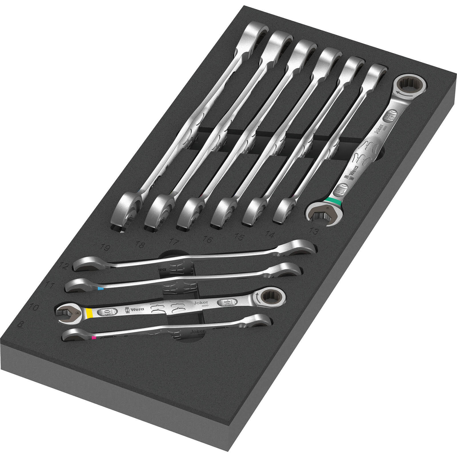 Wera 6000 Joker 11 Piece Combination Spanner Set 1 in Foam Insert Tray ...