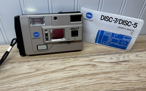 Minolta Disc-7 SELFIE MIRROR Compact Disc Film Camera Untested With ...