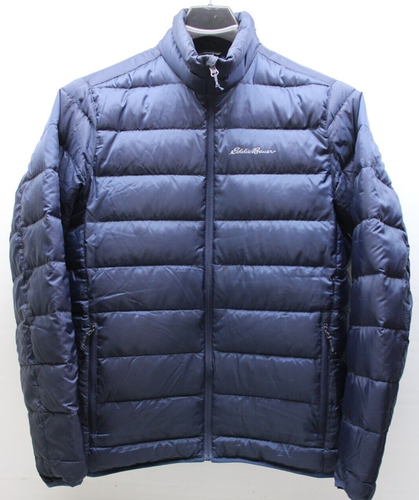 EDDIE BAUER EB650 MEN'S SIZE MEDIUM NAVY DOWN FILLED LIGHT WEIGHT ...