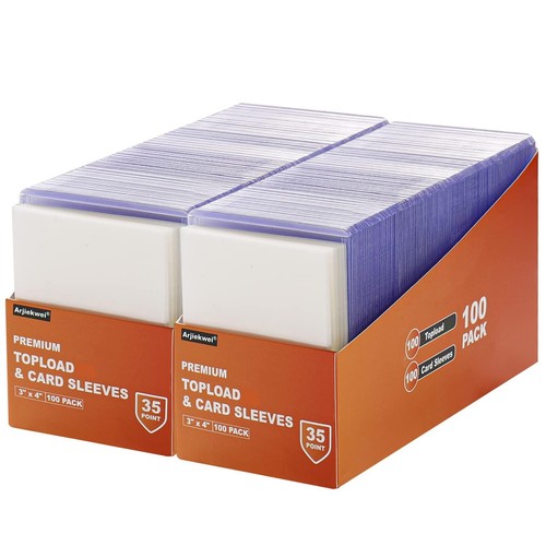 400 Card Sleeves Hard Plastic, 3"X4" Baseball Card Protectors Hard ...