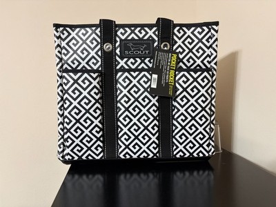 NWT SCOUT Pocket Rocket Black & White Tote Bag , 7 pockets, 15w x14.5h ...