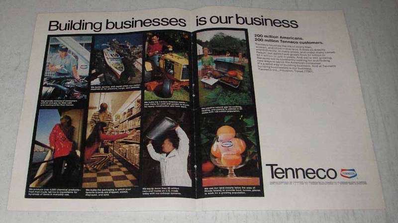 1970 2-pg Tenneco Oil Ad - Building Businesses | eBay