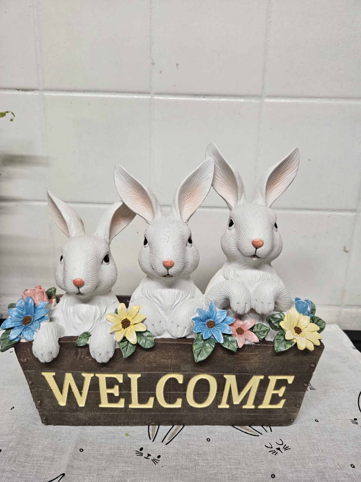 Tk Maxx Easter Spring Rabbit Welcome Ornament Large | eBay UK