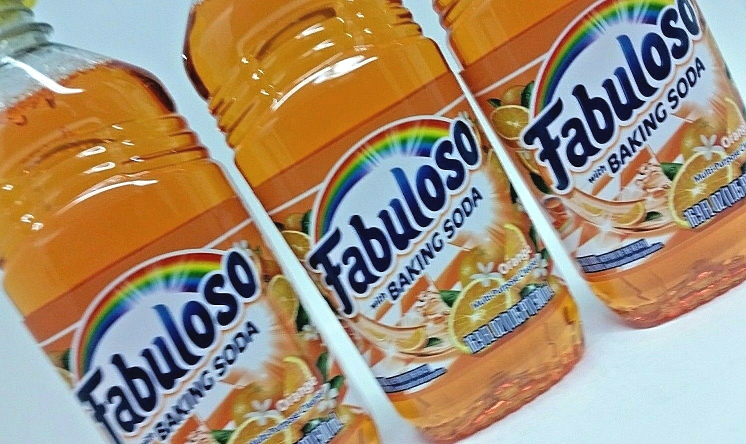 3 Bottles x Fabuloso ORANGE w/ BAKING SODA All Purpose Cleaner 16.9 oz ...