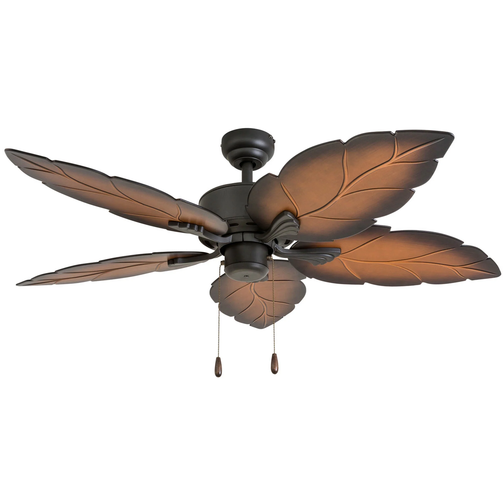 52" Ocean Crest Bronze Tropical Ceiling Fan with Light & Pull Chain | eBay
