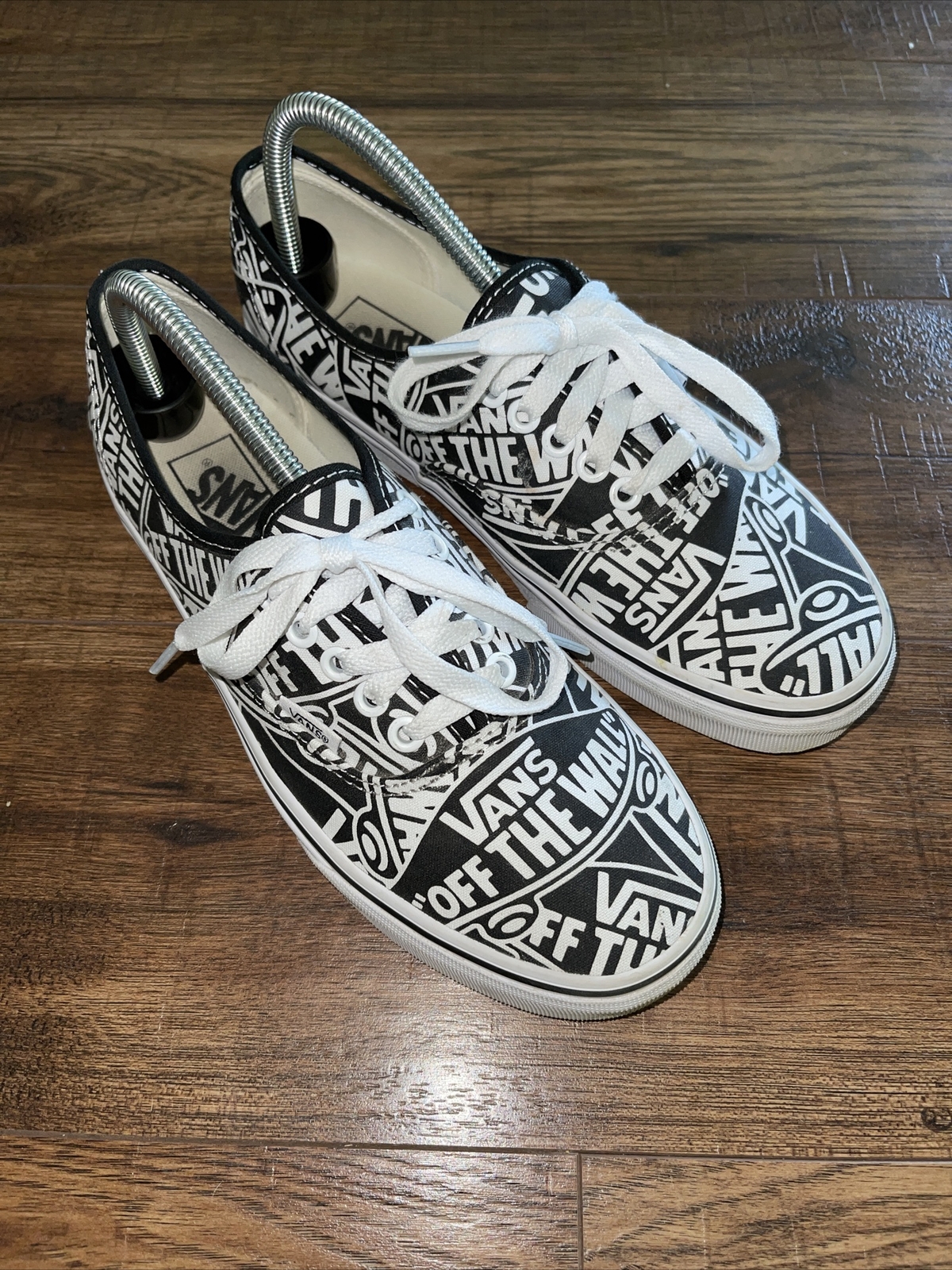 Vans Era Iconic Script Skate Shoes Black & White Rare… - Gem
