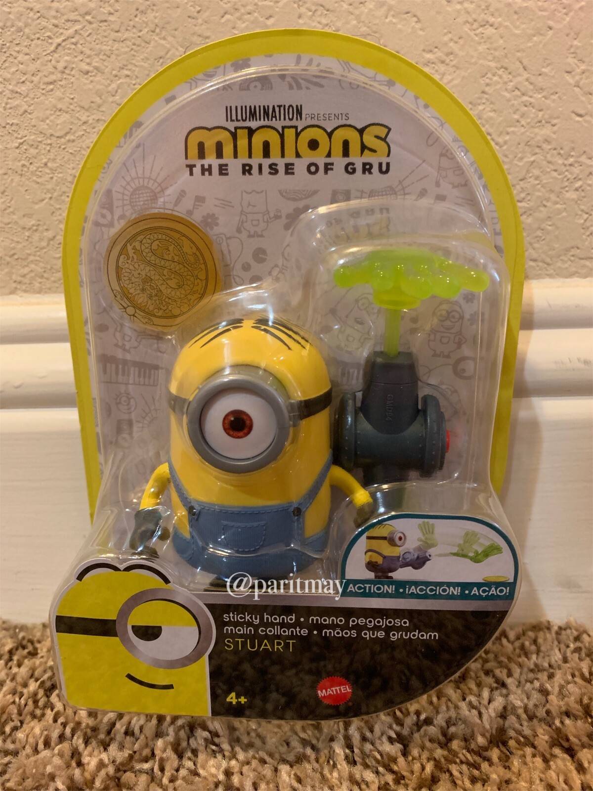 Minions The Rise of Gru “STICKY HAND STUART” Action Figure from Mattel ...