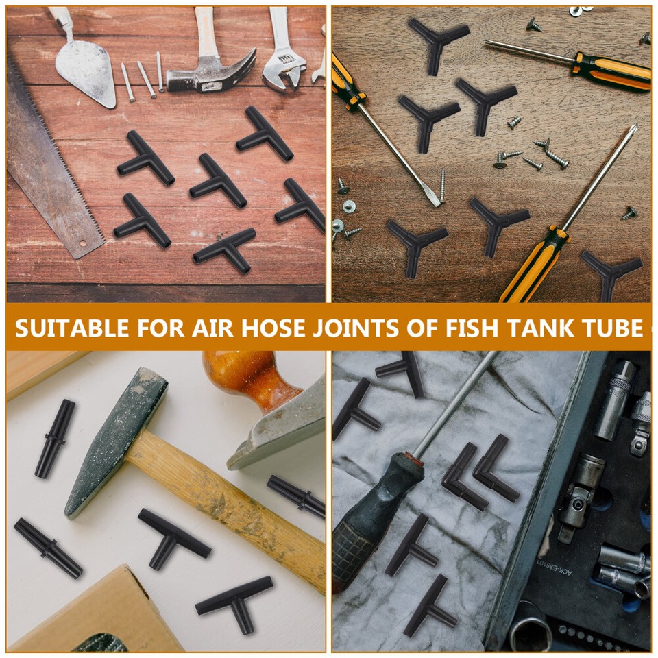 80PCS/Set Aquarium Hose Connector Tube Connector Aquarium Air Tubing ...