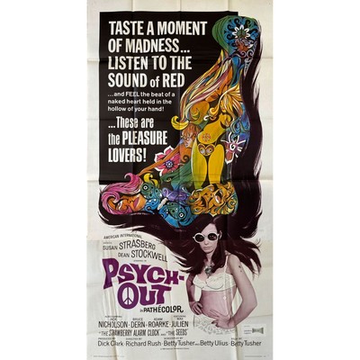 PSYCH-OUT Movie Poster In 2 panels. - 41x81 in. - 1968 - Richard Rush ...