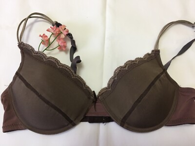 Label teared Bra size it 3b us 34b eu 75b padded underwired brown | eBay