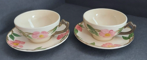 Vintage Franciscan Desert Rose Backstamp USA Flat Cup & Saucer Set of 2 ...