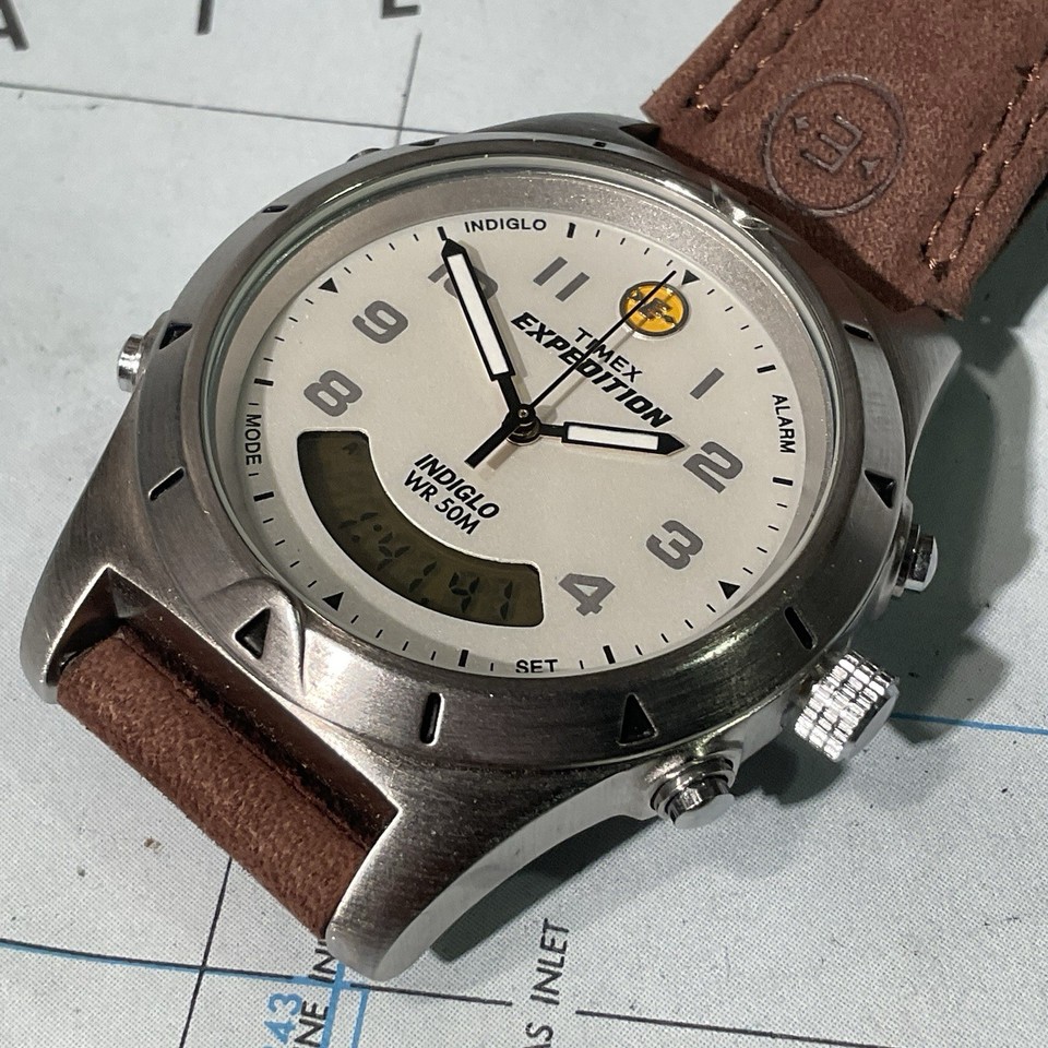 Vtg NOS Timex Expedition W-6 Ana Digi Alarm Indiglo Men’s Watch 50M | eBay