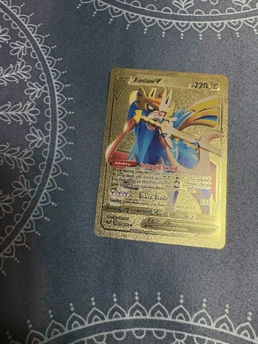 Basic Zacian HP220 138/202 Gold Foil Fan Art Pokemon | eBay