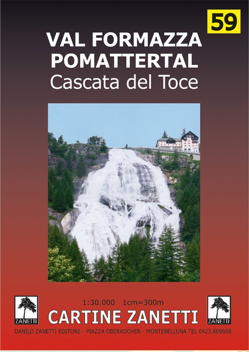 Val Formazza Pomattertal. Cascata Del Toce. Carta Dei Sentieri 1:30.000 ...