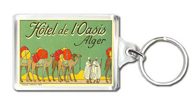 HOTEL DE L'OASIS ALGER VINTAGE REPRO KEYRING SOUVENIR LLAVERO | eBay