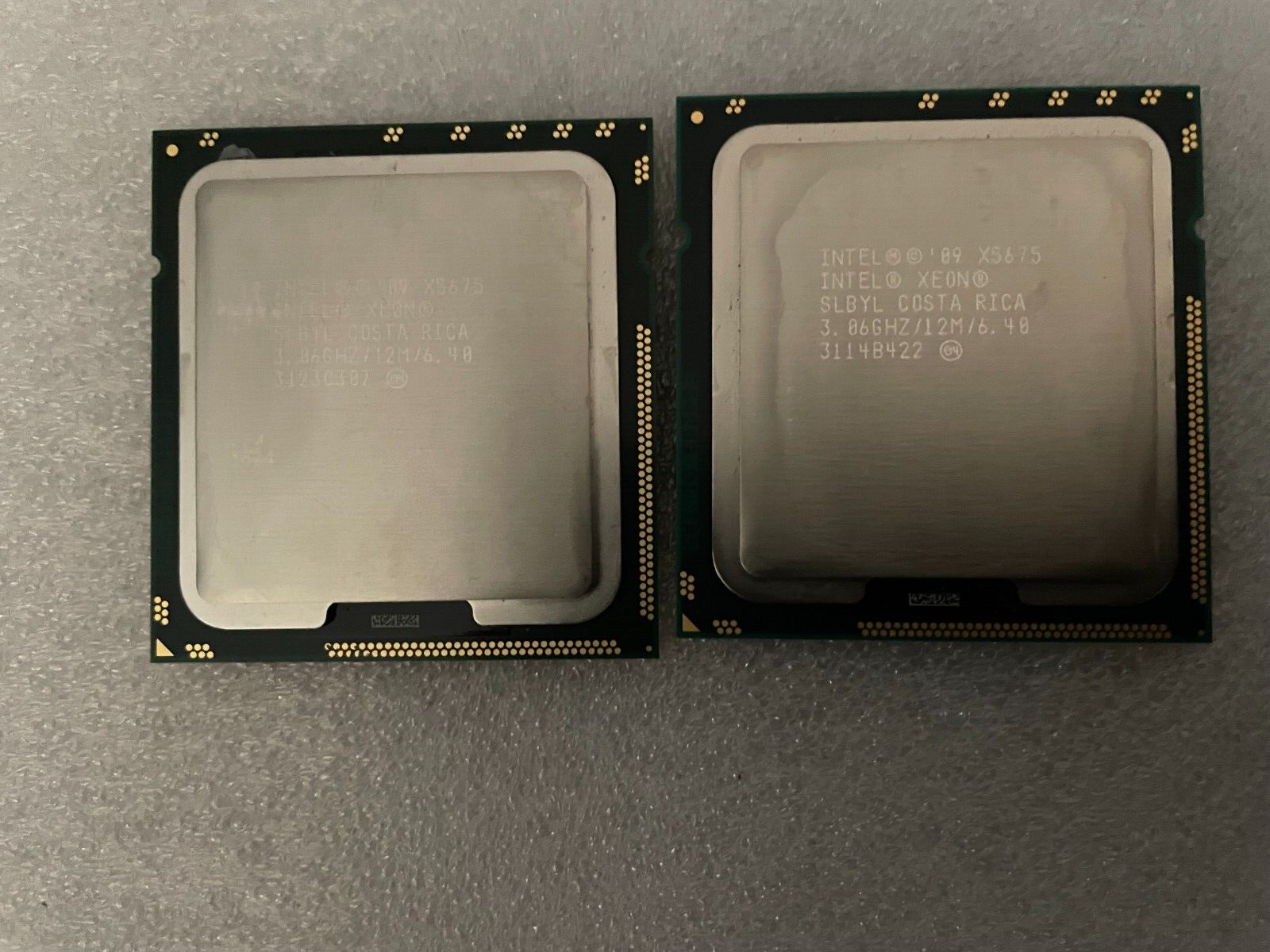 Lot of 2 Intel Xeon X5675 Hex Core SLBYL 3.06GHz / 12M / 6.40 CPU ...