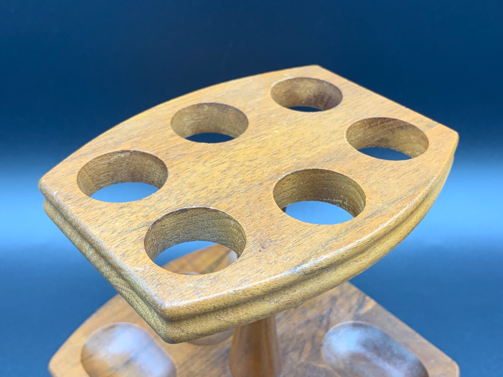 Vintage Antique Wooden Smoking Pipe Stand Rack Display Holder 6 Pipes ...