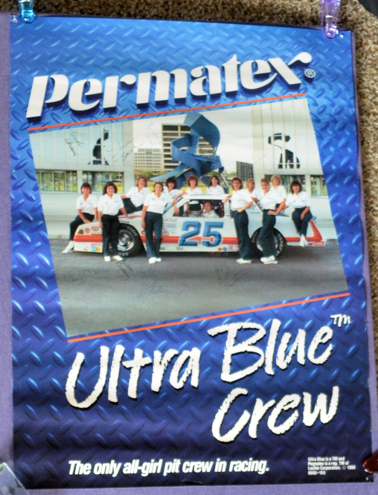 Nascar Poster Permatex All Girl Pit Crew Race Team 1986 Loctite ...