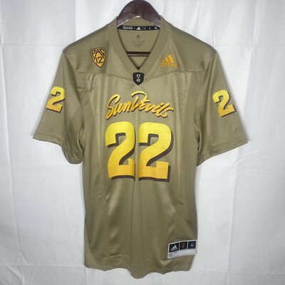 Men’s Adidas #22 Tan ASU Sun Devils Rising Devils Premier Jersey Medium ...