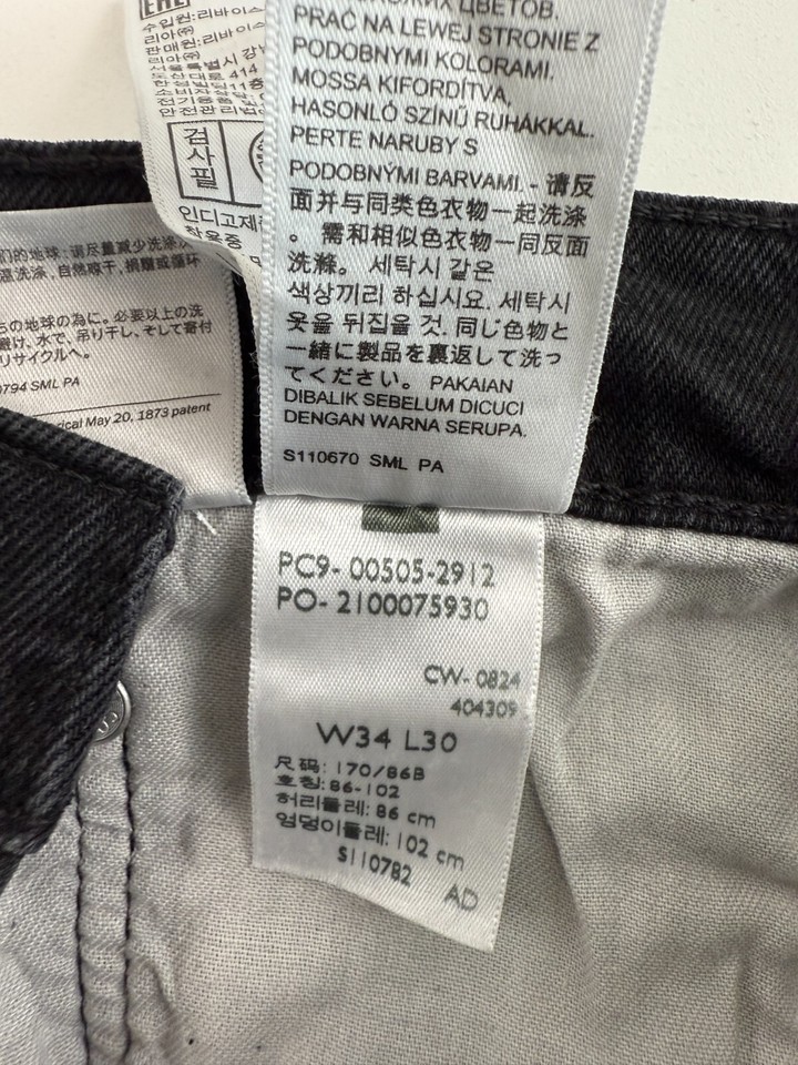 Levi's Men 505 Regular Fit Straight Leg Zip Fly Stretch Jeans 34x30 ...