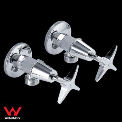 Laundry Danube Washing Machine Stops Tap Set Brass Chrome Full Turn ...