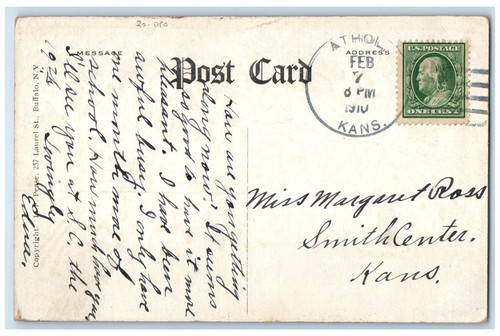 1910 Poem Athol Kansas KS Smith Center Kansas KS Duane Cancel DPO Postcard | eBay