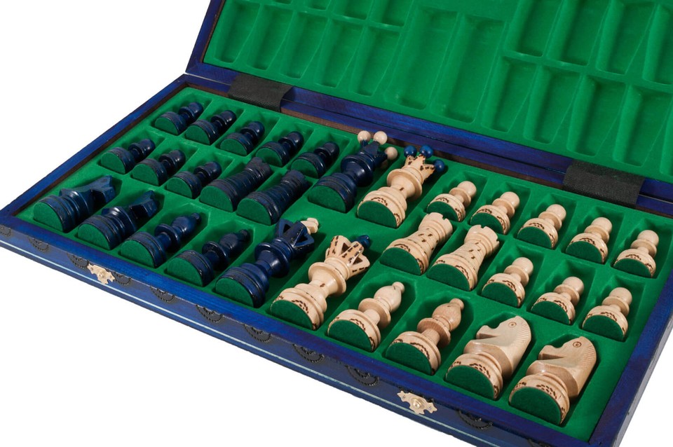 The Blue Ambassador Chess Set | eBay