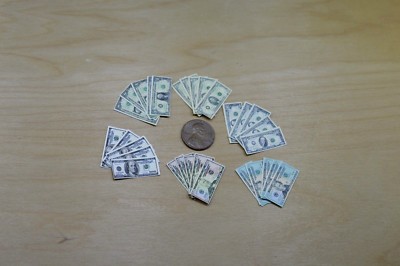Miniature Play Money in 1:6 Play scale US Currency | eBay