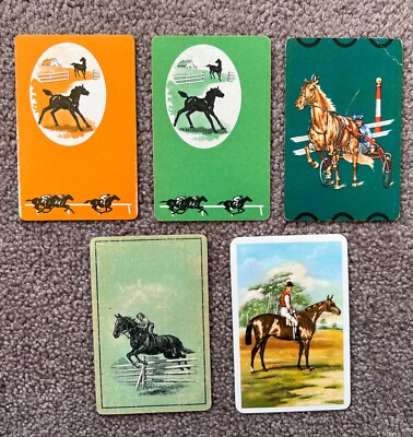 Original Swap playing cards horses horse jumping racing jockey | eBay ...