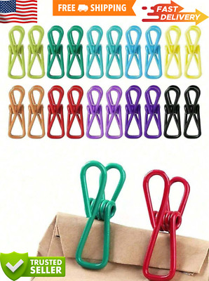 20 PCS Chip Clips With Bag Sealing Clips For Food Packages PVC-Coated ...