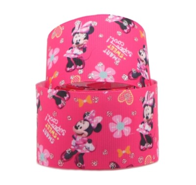 1.5 INCH GROSGRAIN RIBBON Hair Bow Supplies 1210526 Minnie Glitter Dots ...