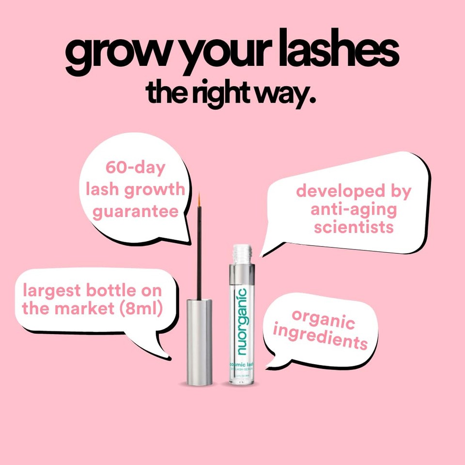 nuorganic Lash Growth Serum - Thicker + Longer + Stronger Eye Lashes in ...