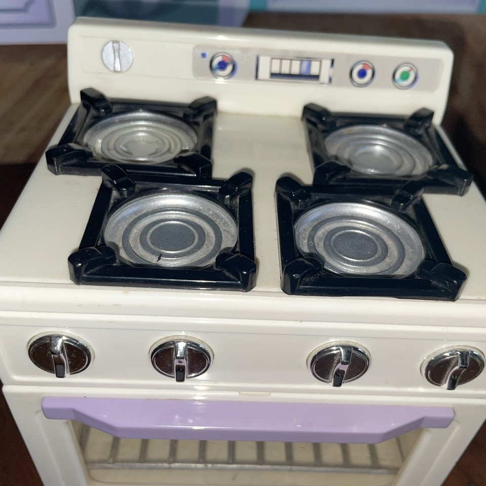 Vintage WORKS TYCO Kitchen Littles Barbie Stove Oven Furniture Playset ...