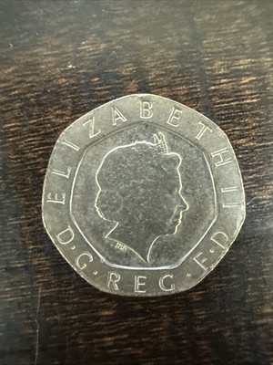 2003 United Kingdom Queen Elizabeth II DG-REG-FD 20 Twenty Pence Coin ...